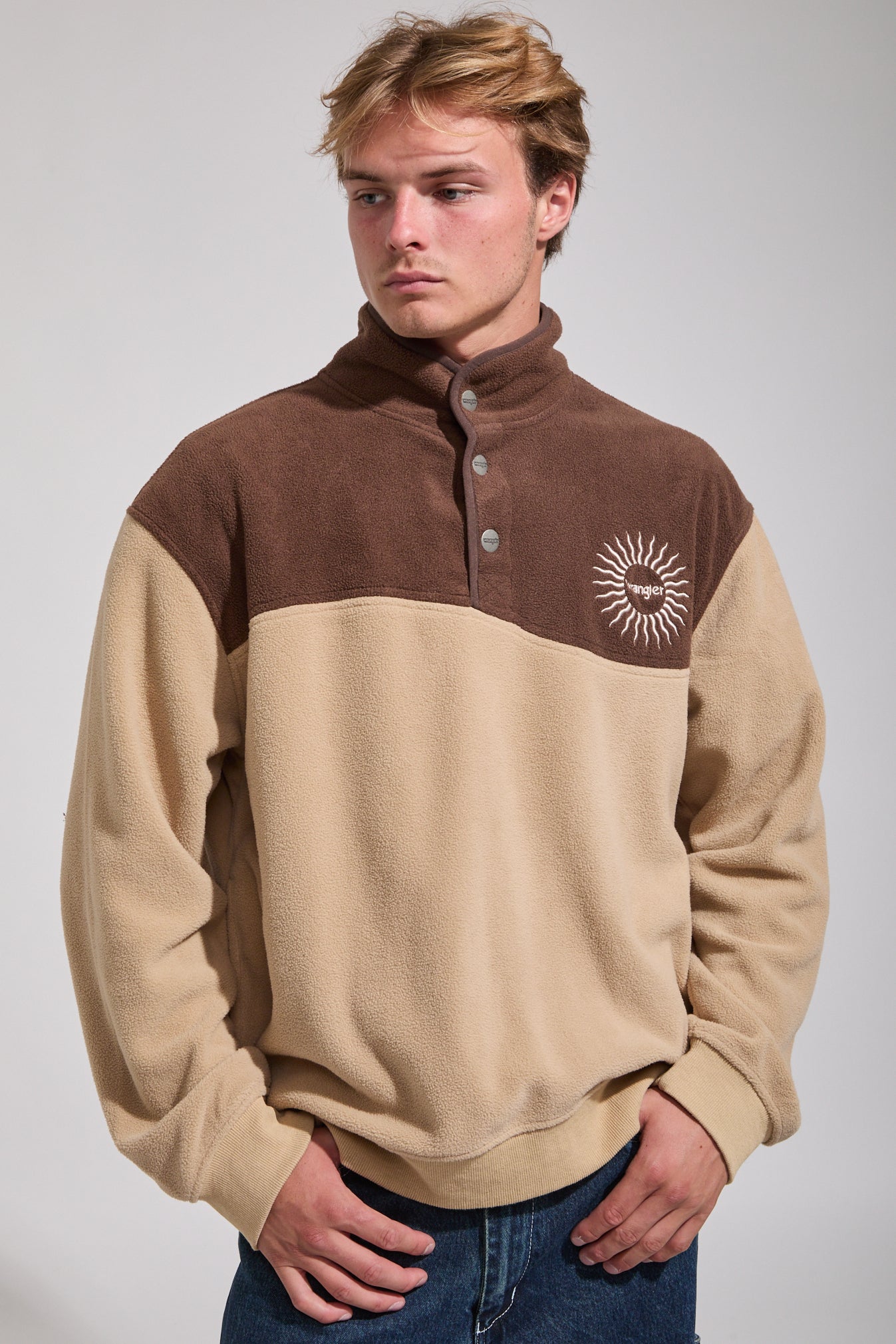 Mountains 1/4 Snap Polar Fleece Sweatshirt | North Beach