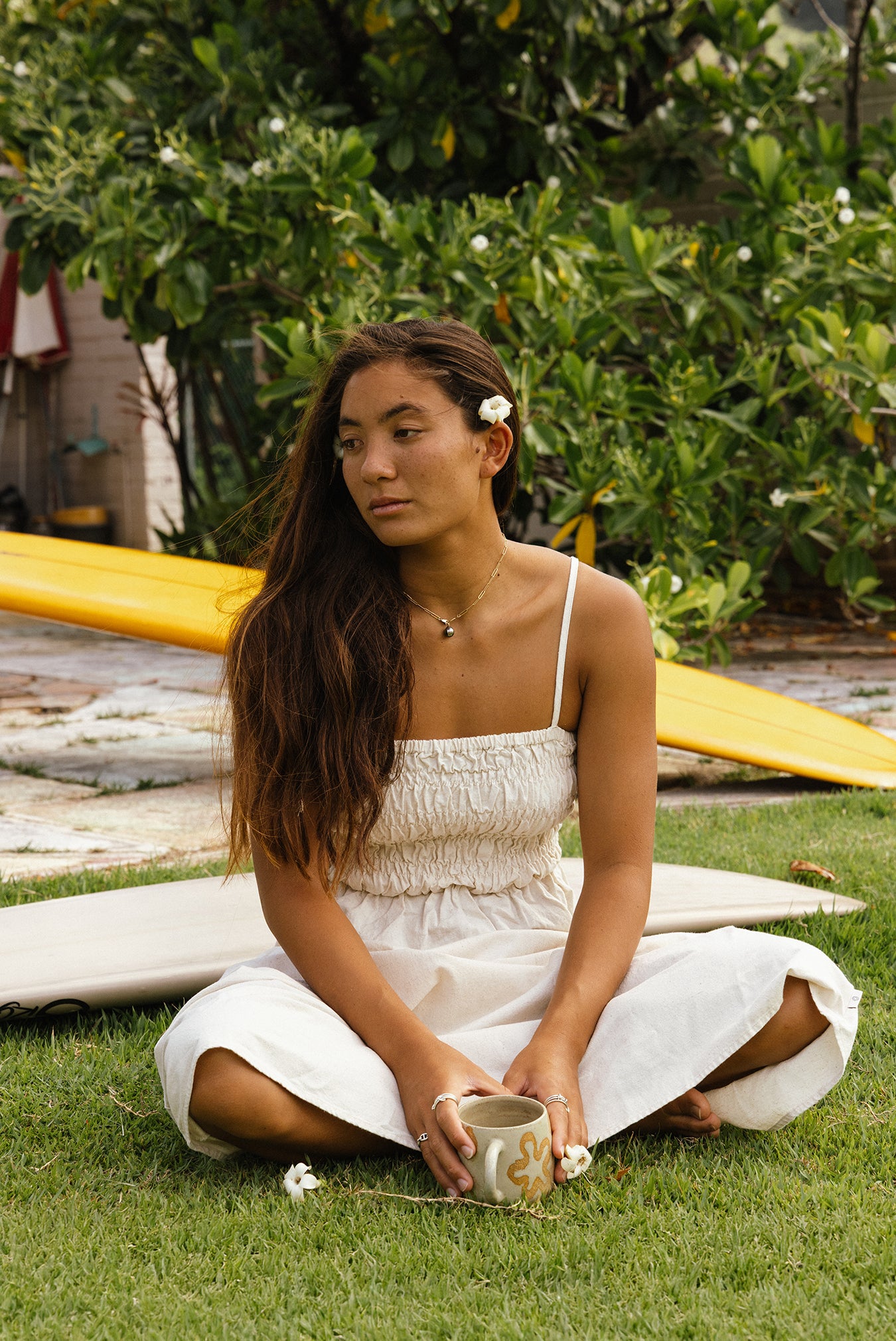 Classic Shirred Midi Dress | North Beach