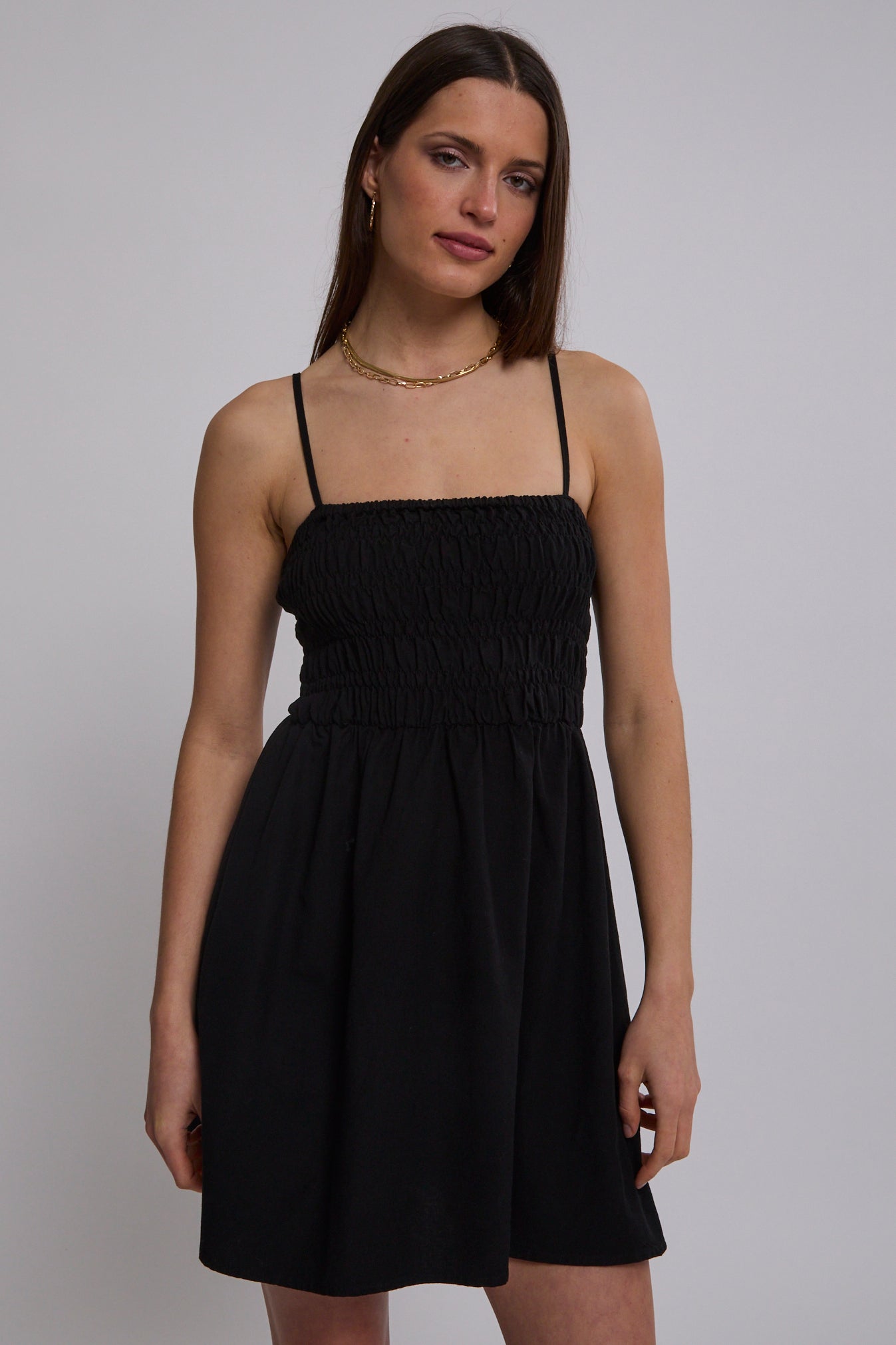 Classic Shirred Mini Dress | North Beach