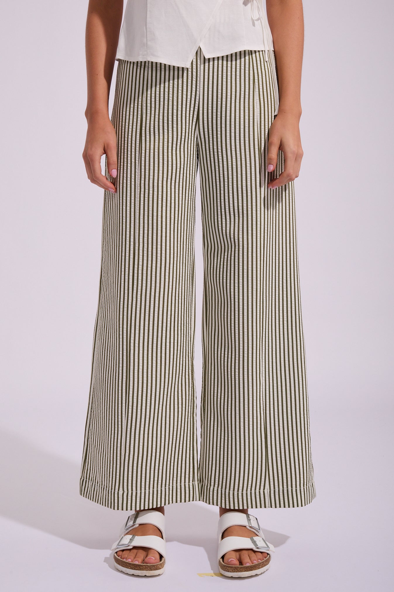 Cove Stripe Wide Leg Pants | North Beach