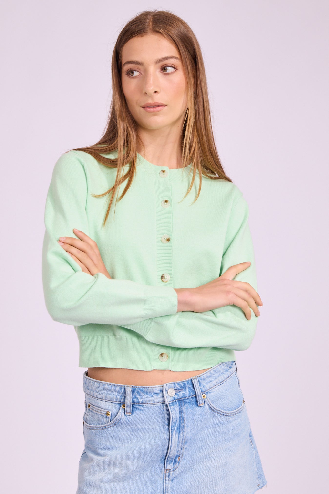 Kenzie Crop Knit Cardigan | North Beach