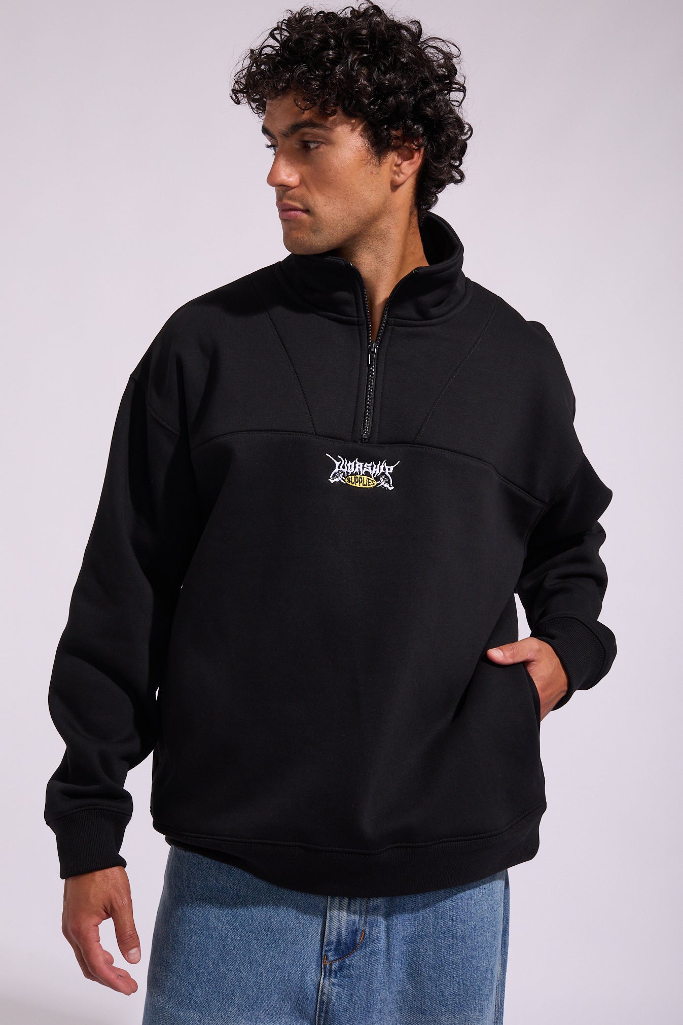 Messenger Quater Zip Fleece Sweatshirt | North Beach