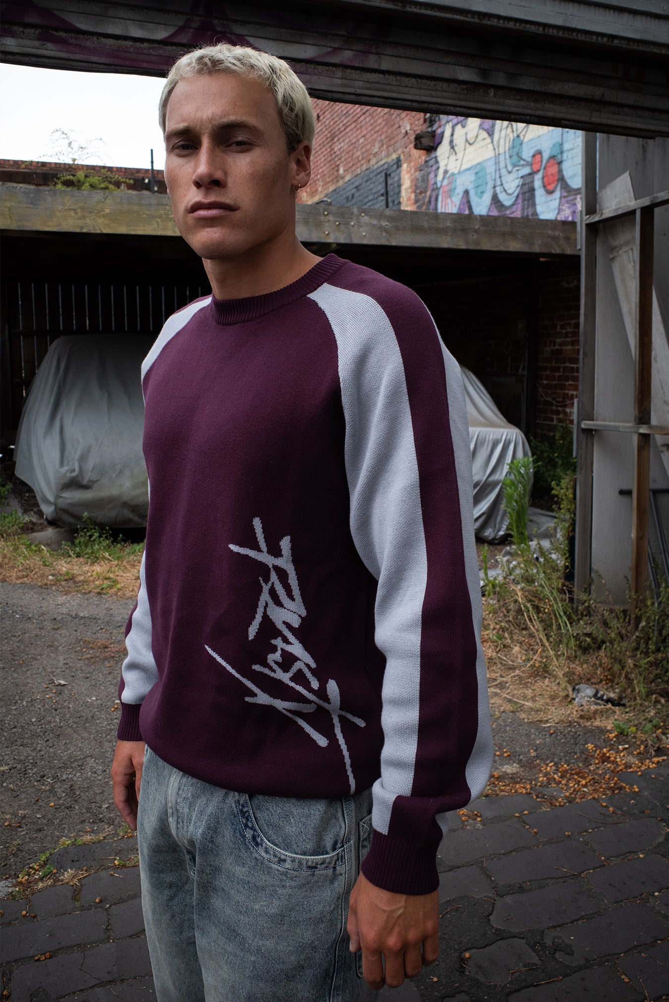 Roll Safe Boxy Knitted Crew Sweatshirt | North Beach