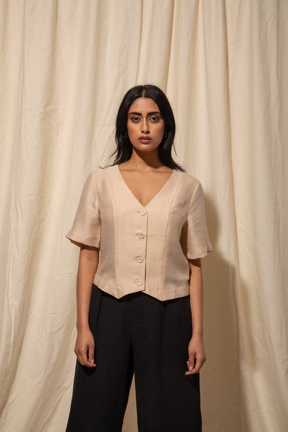 Serene Button Front Top | North Beach